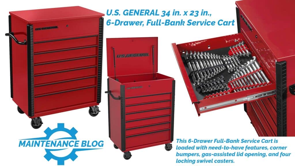 US General 34" Full Bank Tool Cart - Maintenance Blog